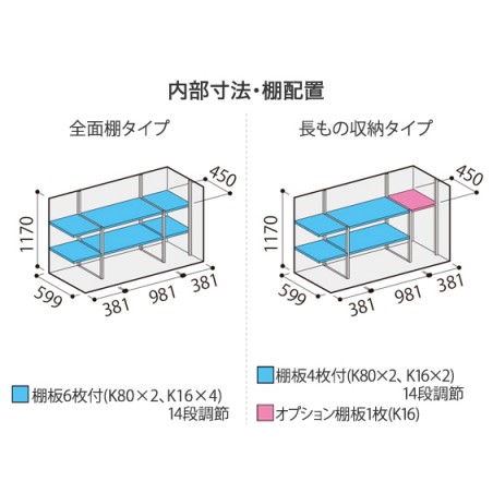 INABA STORAGE STOCKER KMW-197C FULL SHELF